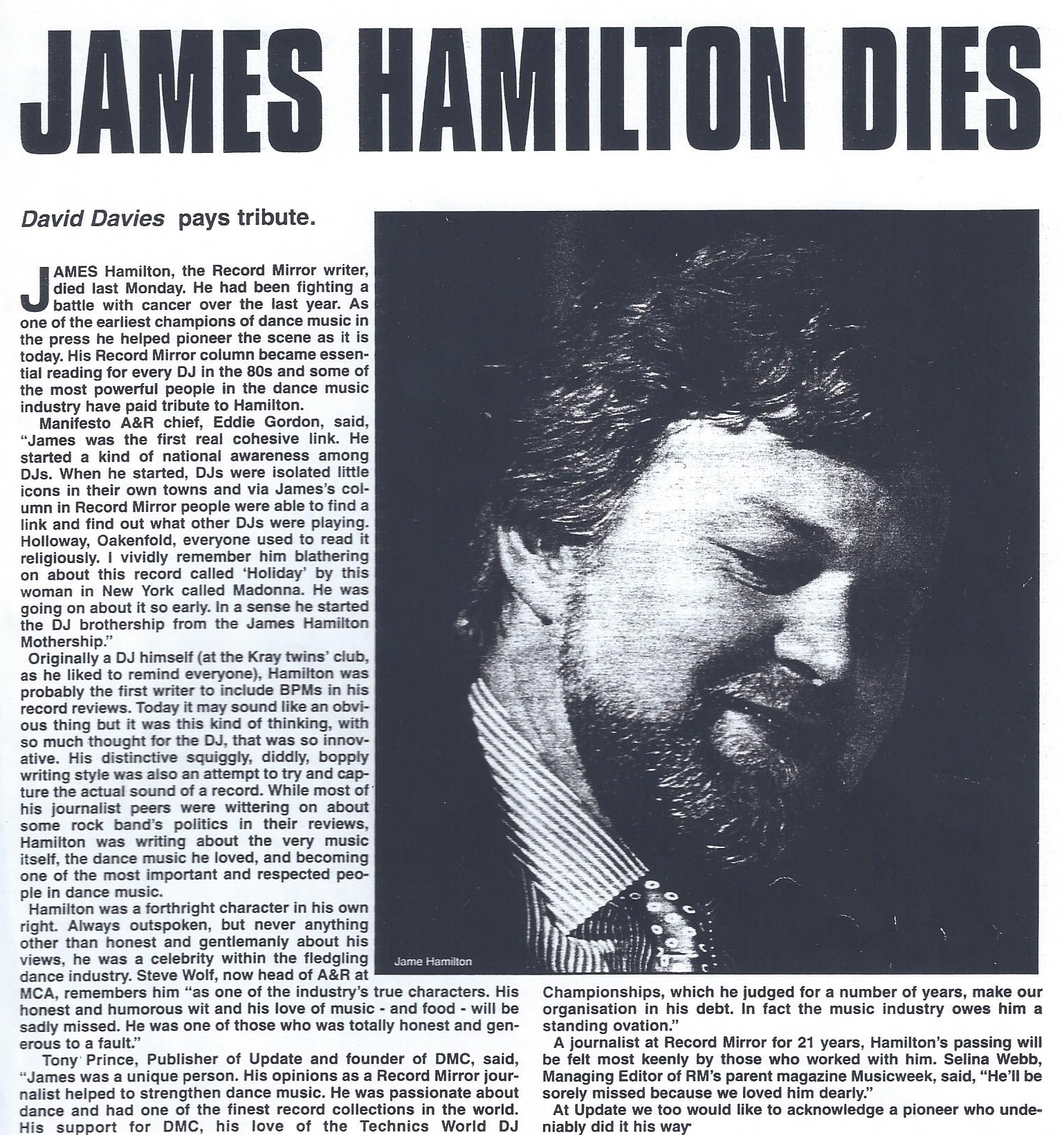 About – James Hamilton's Disco Page