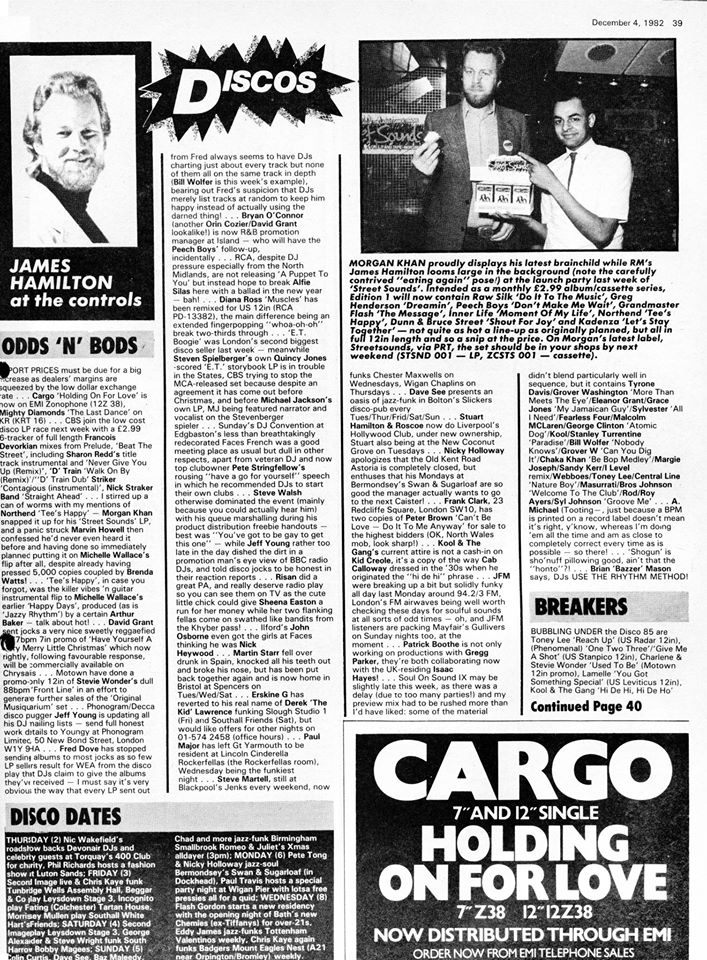 About – James Hamilton's Disco Page